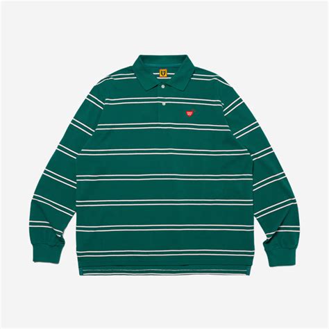 휴먼 메이드 롱슬리브 폴로 셔츠 그린 Human Made Kream