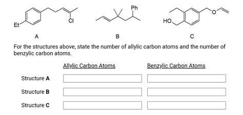 Solved Ph Et For The Structures Above State The Number Of