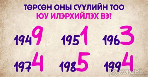 Төрсөн оны сүүлийн тоо таны хувь тавиланд чухал үүрэг гүйцэтгэдэг