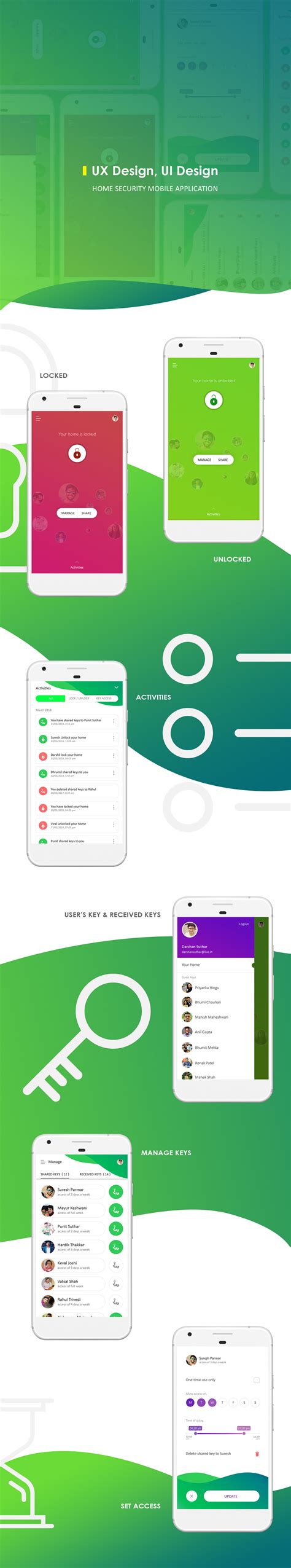 Home Lock Unlock App UX UI Concept Behance