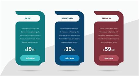 Pricing Table Template Vector Art Icons And Graphics For Free Download
