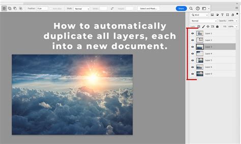 Adobe Photoshop Automatically Duplicate All Layers Each Into Its Own