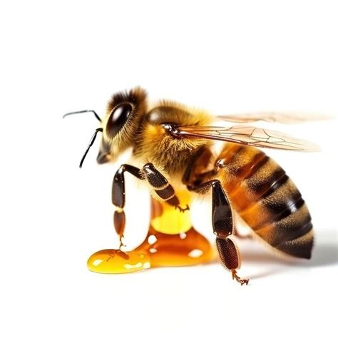 Premium AI Image Bee On Honey Generative AI