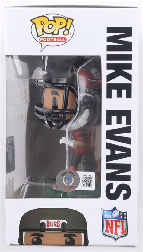Mike Evans Signed Buccaneers 142 Funko Pop Vinyl Figure Inscribed Money Mike Beckett