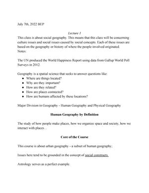 Lecture 13 PART 2 Class Notes LECTURE 13 PART 2 This Large Scale