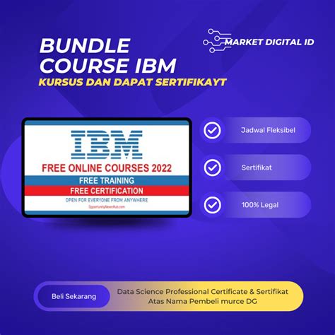Jual Bundle Course Ibm Data Science Professional Certificate And Sertifikat Atas Nama Pembeli