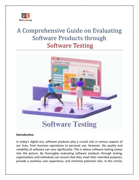 PPT A Comprehensive Guide On Evaluating Software Products Through Software Testing PowerPoint