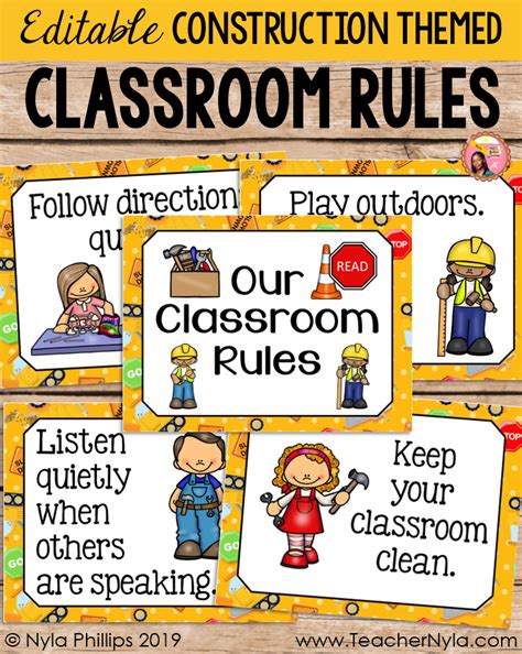 20 Editable Classroom Rule Posters In Different Themes Nylas Crafty