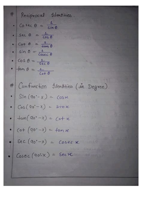 Basic Trigonometry Formula Class 10 At Roberta York Blog