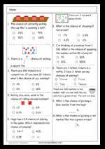Probability Fractions Mathematics Skills Online Interactive Activity Lessons