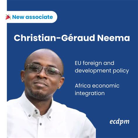 Ecdpm 🌍 On Linkedin 🎉 Were Excited To Welcome Christian Geraud Neema Byamungu As An…