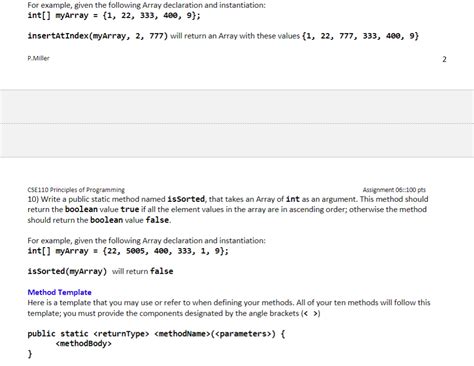 Solved Assignment Ten Array Methods You Must Work In Chegg