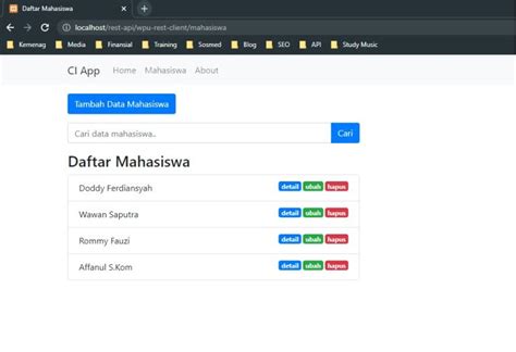 Aplikasi Rest API Client Dengan Codeigniter 3 IlmuWeb NET