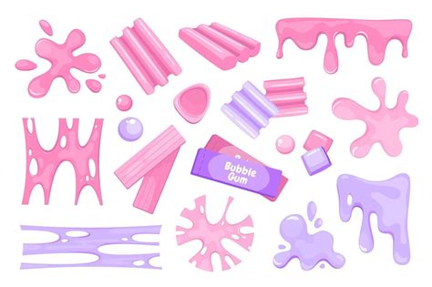 Bubble Gum Bursting Clip Art Bubble Gum Splat Stock Illustrations