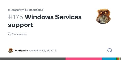 Windows Services Support · Issue 175 · Microsoftmsix Packaging · Github