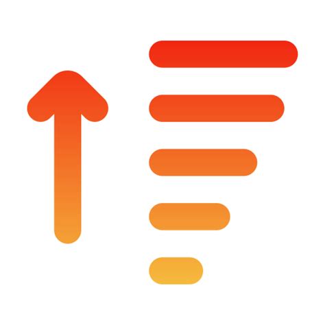 Sort Up Generic Gradient Outline Icon