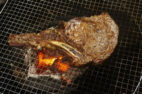 캠핑 고기 토마호크 스테이크 굽기 타지 않게 숯불로 굽는 법 네이버 블로그