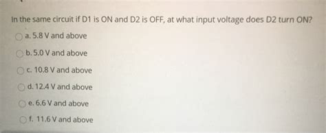 Solved In The Circuit Below What Is The Input Output