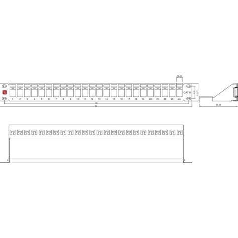Modular Patch Panel Without Fruits 24 Places 1u Black Patch Panels Rack Cabinets And