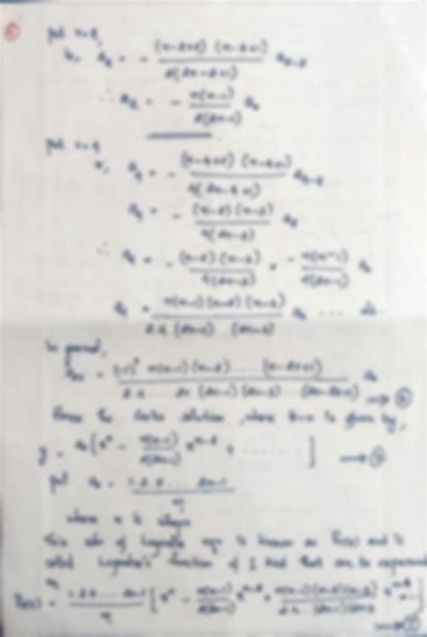Solution Legender Differential Equation Studypool