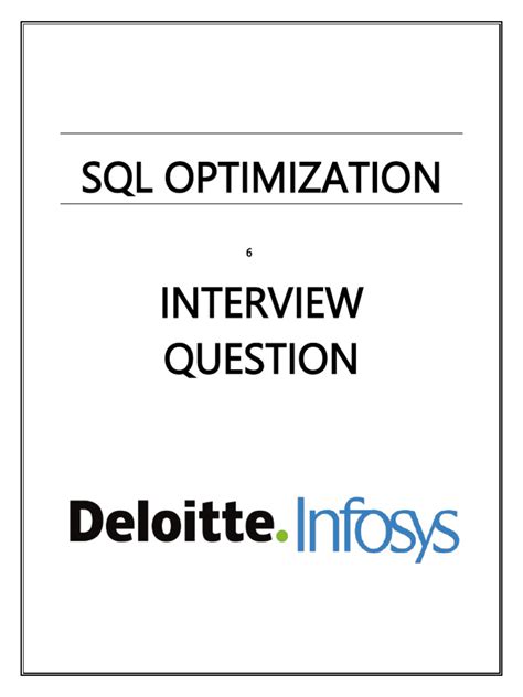 Sql Optimization Interview Questions Pdf Database Index Data