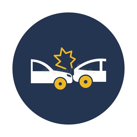 Car Accident Collision Isolated Vector Icon That Can Be Easily Modified Or Edited Stock Vector