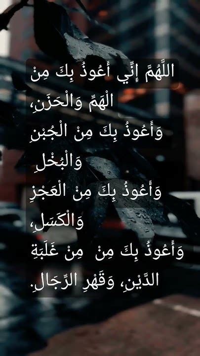 اللهم أني أعوذ بك من الهم والحزن مبروكزيدالخير ادعية Foryou Youtube
