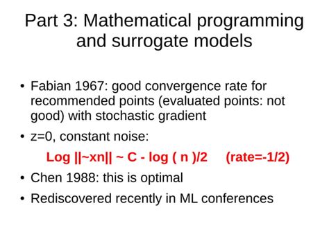 Noisy Optimization Theory Oriented Survey Odp Technology And Computing