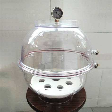 210mm 16l 폴리카보네이트 플라스틱 진공 건조기 실험실 건조기 건조기 진공 건조 저장 압력 게이지가있는 이중 밸브전동