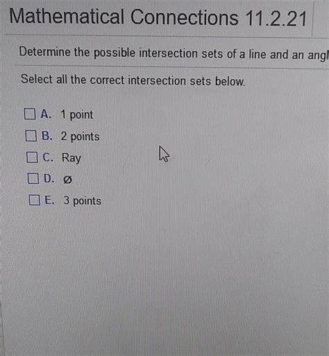 Solved Mathematical Connections Determine The Chegg