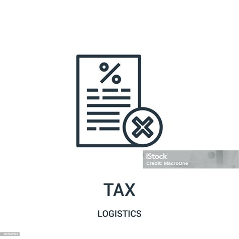Ilustración De Vector De Icono De Impuestos De La Colección Logística