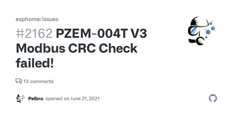 Pzem 004t V3 Modbus Crc Check Failed · Issue 2162 · Esphomeissues · Github