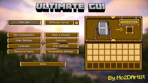 Ultimate Gui Pack необычный интерфейс [1 19 2] [16x] Скачать Текстуры для майнкрафт текстур