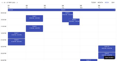 React Scheduler Demo Standard Codesandbox
