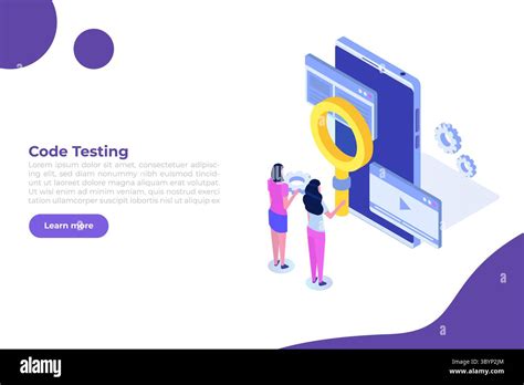 App Tester Software Or Application Testing Isometric Vector Concept Debugging Development