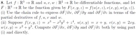 solved 8 let f r3 r and u v w r2 r be