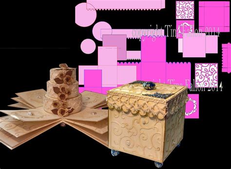 Wedding Cake Explosion Exploding Box Kit With Extras Card Etsy