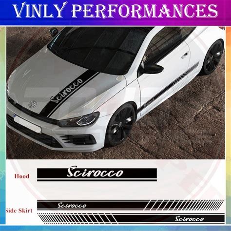 For Volkswagen Scirocco Car Sport Styling Hood Engine Cover Decor