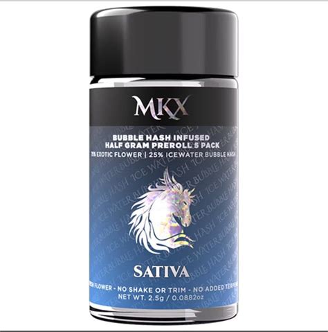 Au 5g 5 Pack Bubble Hash Pre Rolls Candyland Sativa Mkx Oil Co