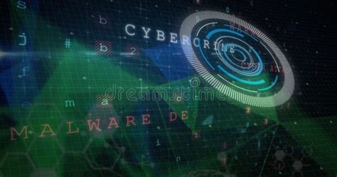 Image Of Processing Circle Data And Cybercrime In Digital Space Stock