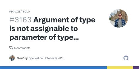 argument of type is not assignable to parameter of type deeppartial · issue 3163 · reduxjs