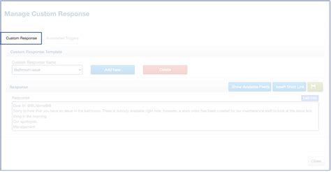 Setup Guest Texting Custom Responses Cloud