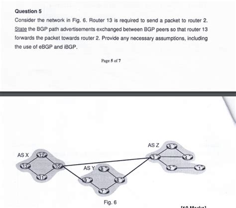 Solved Question 5Consider The Network In Fig 6 Router 13 Chegg Com