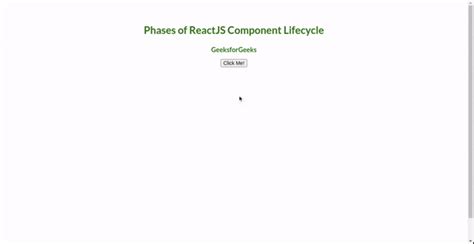 What Are The Different Phases Of Reactjs Component Lifecycle Geeksforgeeks