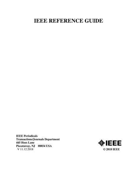 IEEE Reference Guide For All Assessments IEEE REFERENCE GUIDE IEEE Periodicals Studocu