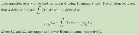 Solved The Function Is As Below How To Find The Upper Sum Chegg