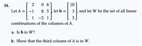 Solved In Exercises And Determine If B Is A Linear Chegg