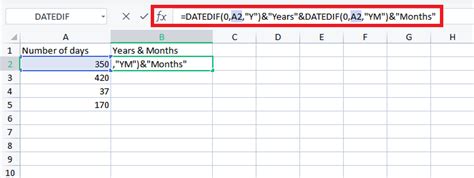 how to convert no of days into months in excel design talk
