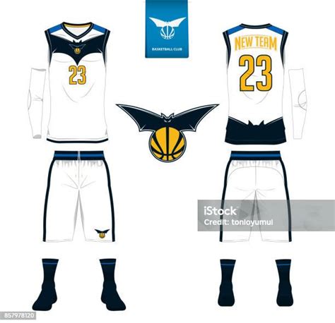 농구 유니폼 반바지 양말 농구 클럽에 대 한 템플릿 전면 및 후면 볼 스포츠 유니폼 탱크 탑 티셔츠 라벨에 농구 플랫 로고 디자인으로 최대 조롱 벡터입니다 T 셔츠에 대한