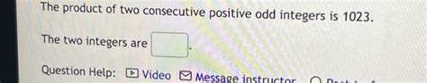 The Product Of Two Consecutive Positive Odd Integers